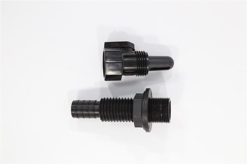 T-H Marine AHV1DP Straight Aerator Head w/Shut-Off Valve, 3/4", Black ...