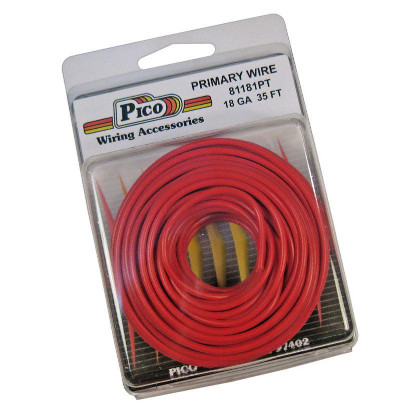 Pico 81181PT Primary Wire - 18 AWG, Red, 35' Pack – RVe Parts