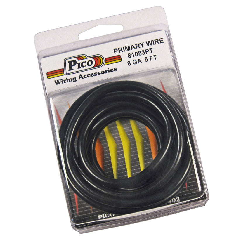 Pico 81083PT Primary Wire - 8 AWG, Black, 5' Pack – RVe Parts