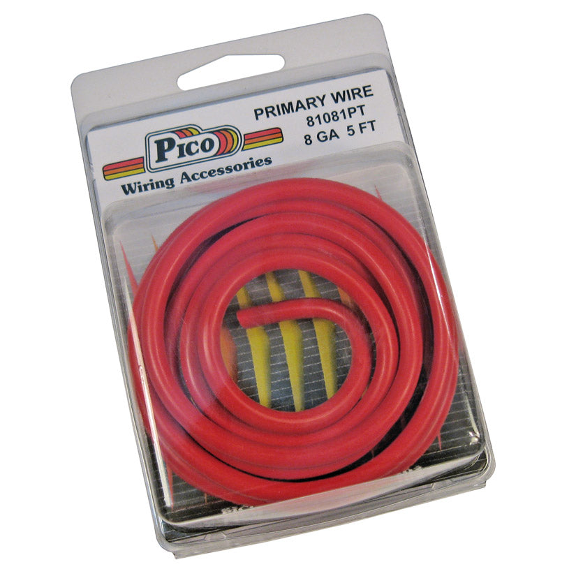 Pico 81081PT Primary Wire - 8 AWG, Red, 5' Pack – RVe Parts