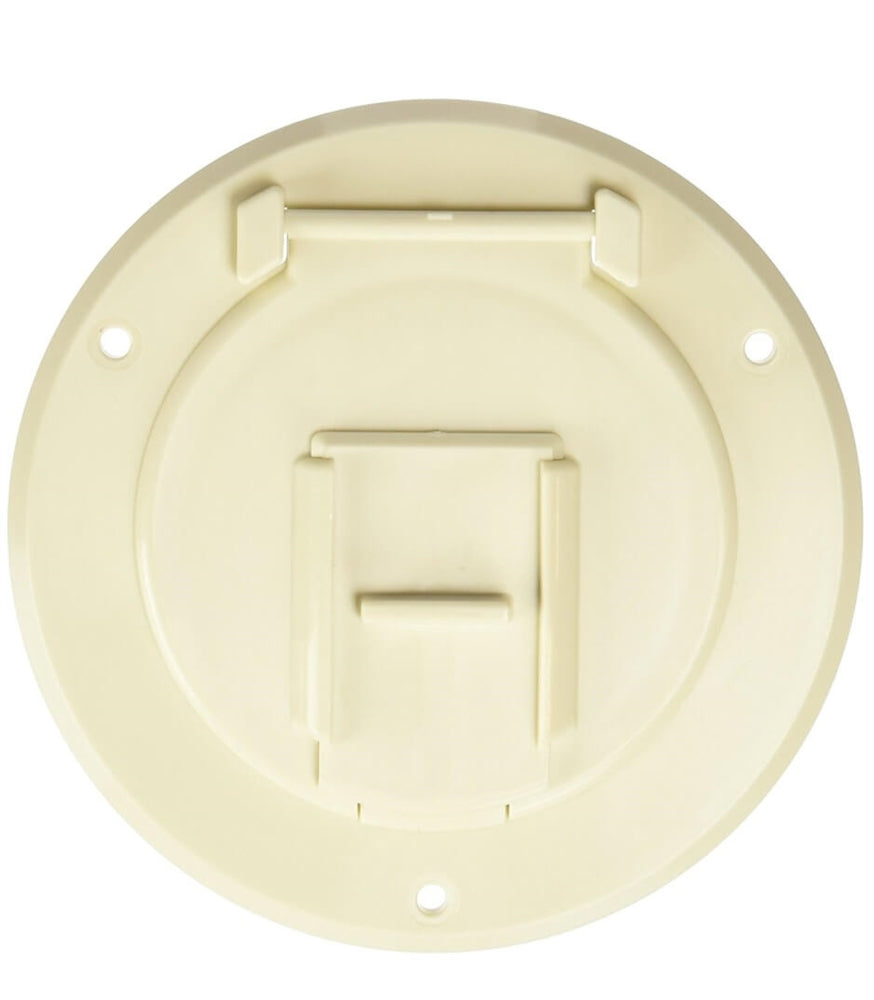 RV Designer B122 Basic Cable Hatch - Round, Colonial White – RVe Parts